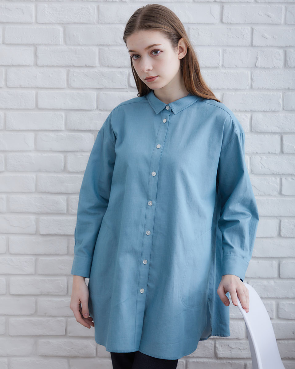 シャンブレーロングブラウス｜MARISAGRACE｜Marisa Grace Official Online Store