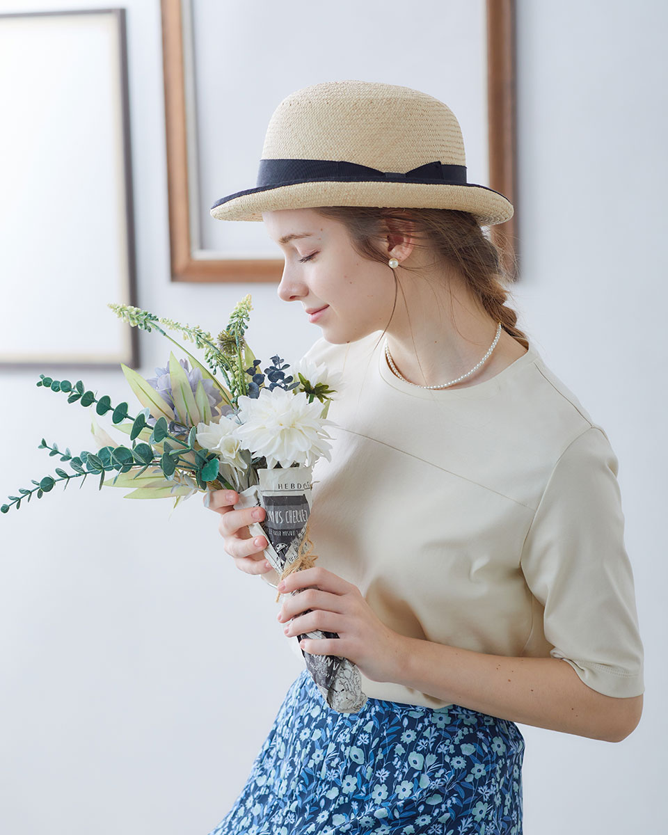 強撚綿シルケットカットソー｜シルケットカットソー｜Marisa Grace Official Online Store